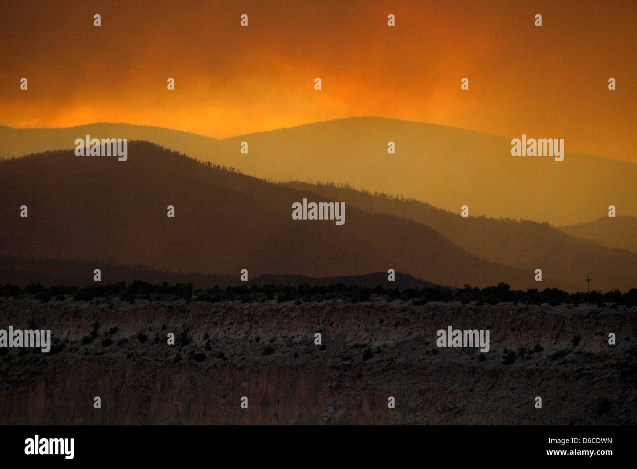 The photograph captures the devastating fire at Los Alamos National ...