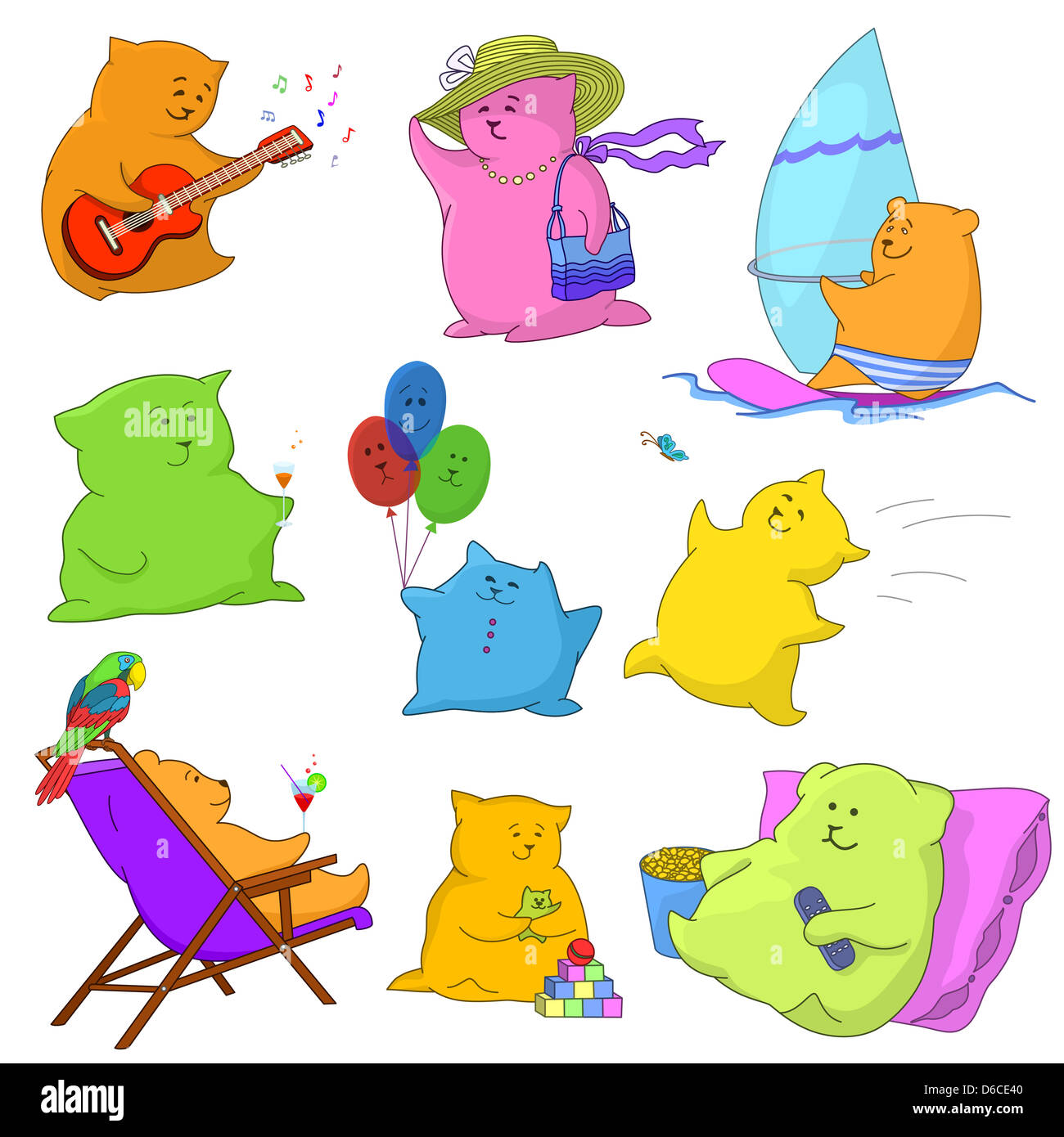 Balloon teddy bear cartoon Cut Out Stock Images & Pictures - Alamy