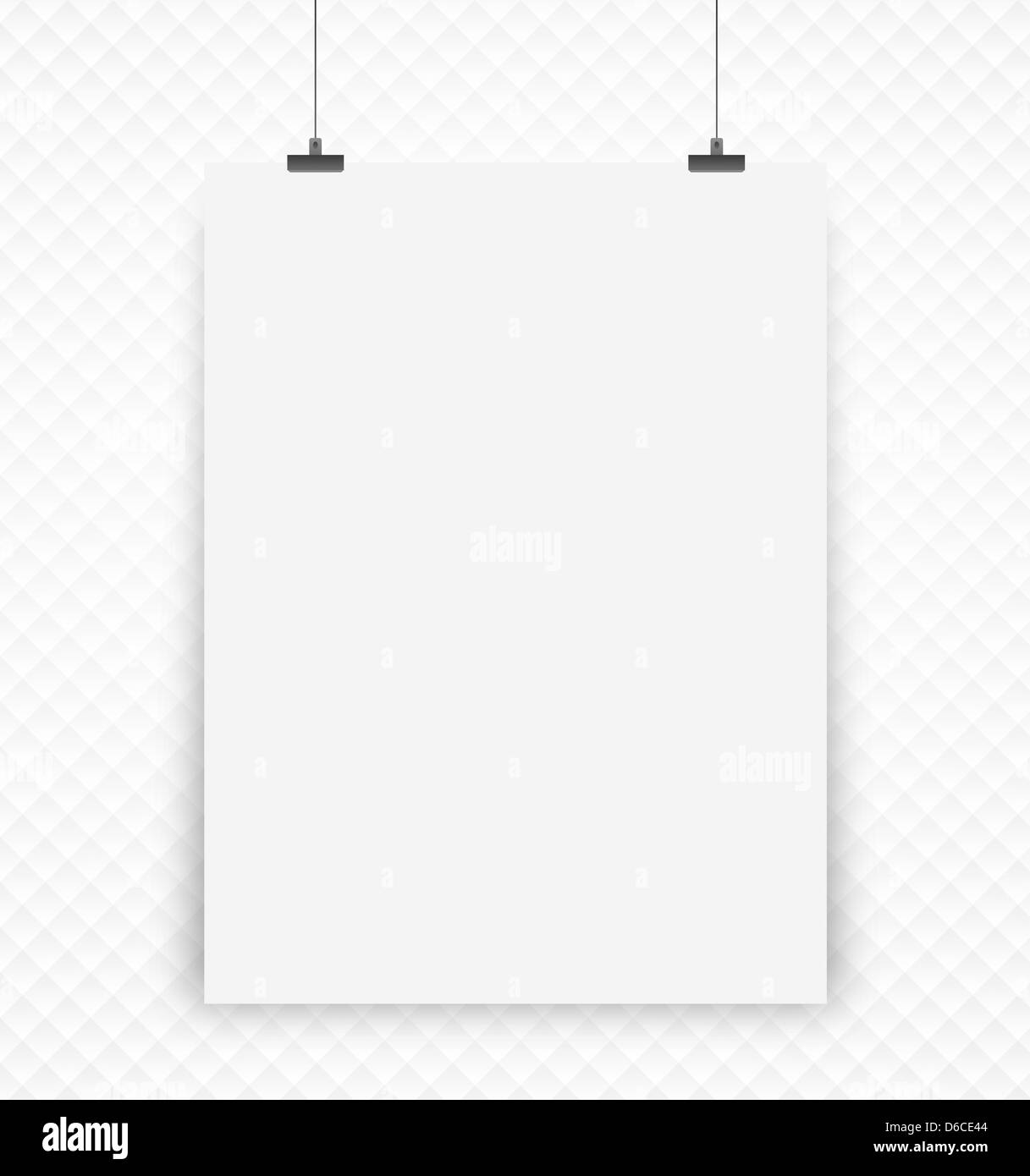 white poster on a wall Stock Photo - Alamy