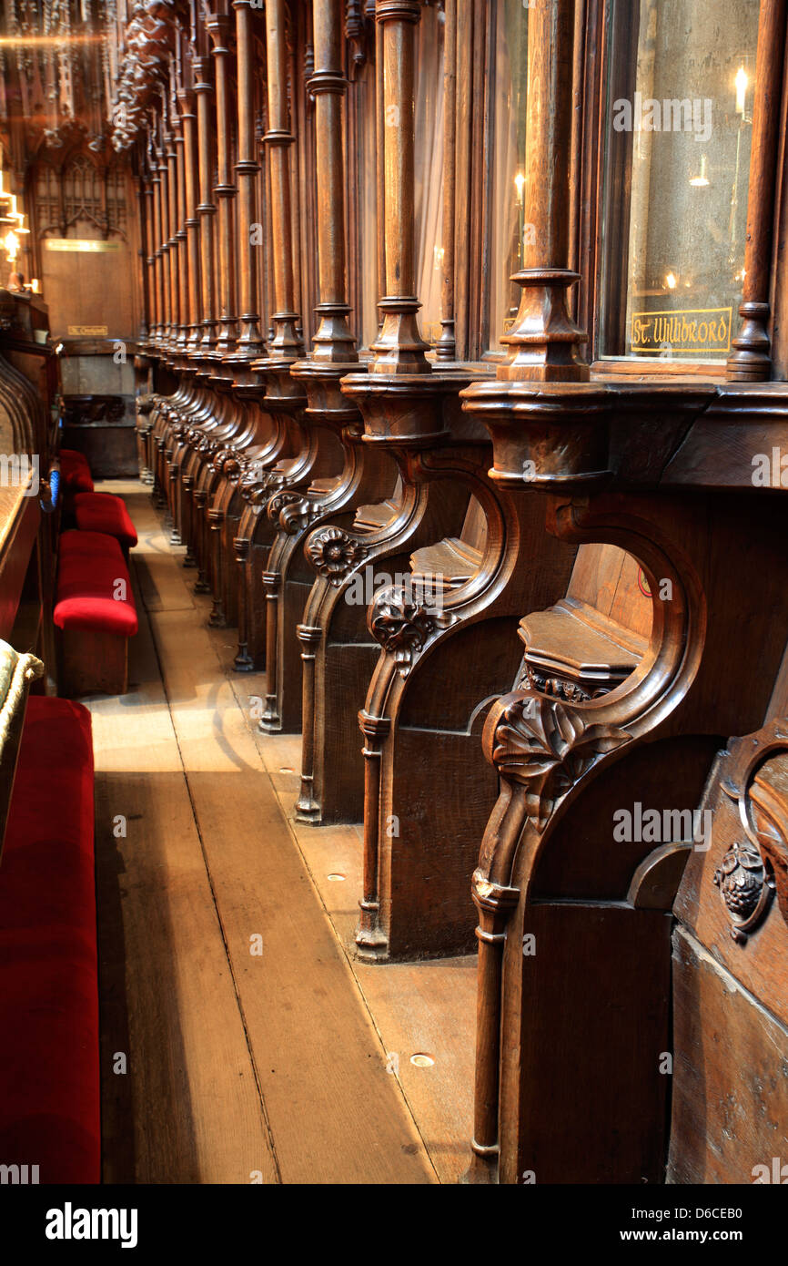 Interior view of Ripon Cathedral, Ripon City, North Yorkshire, England ...