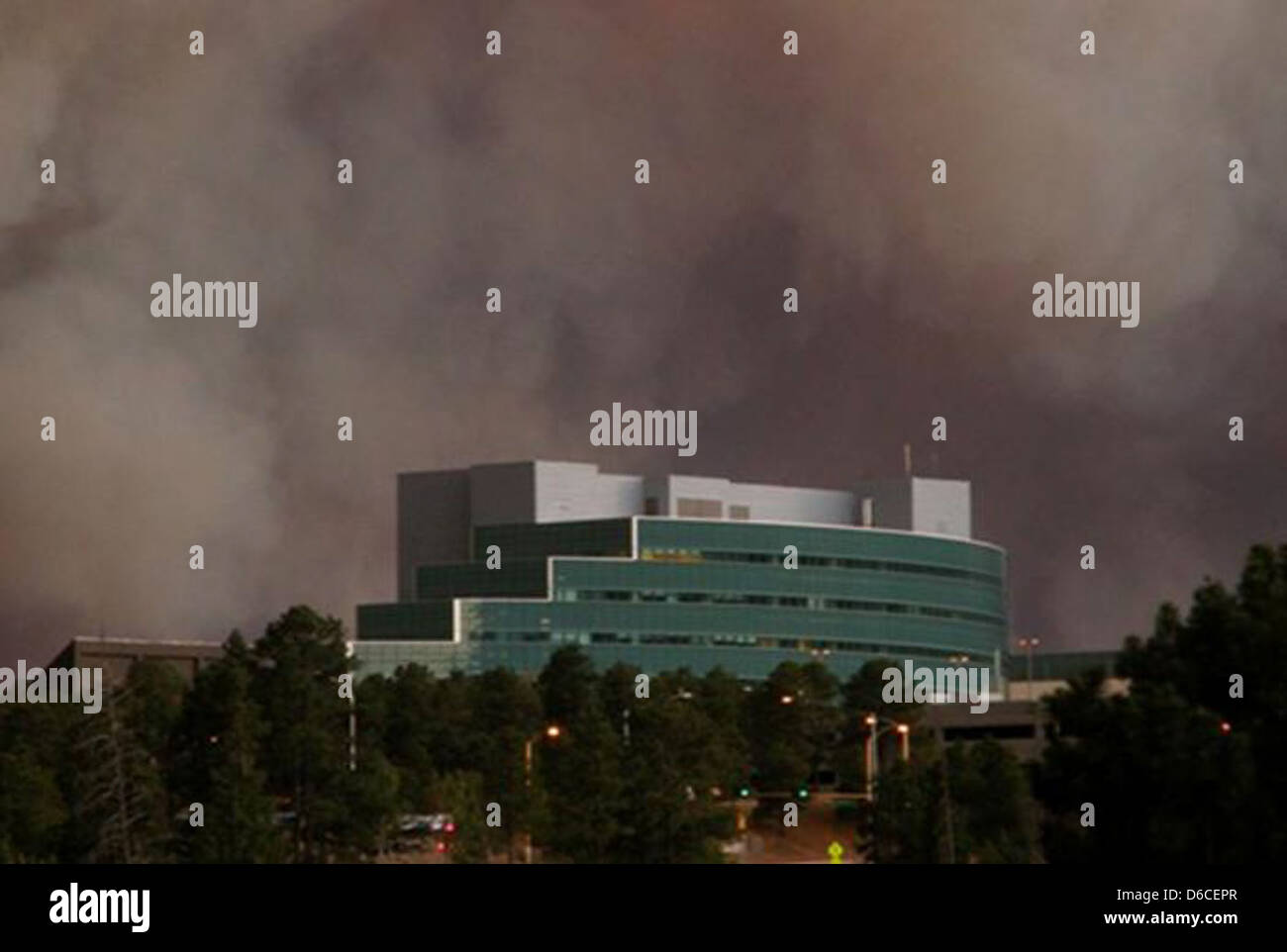 This image shows smoky skies over the Los Alamos National Laboratory ...
