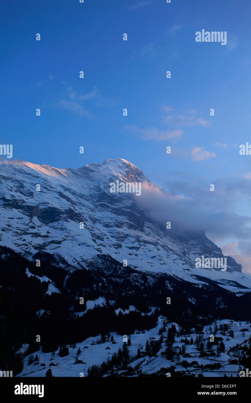 Winter North face, Eiger mountain, Grindelwald; UNESCO World Heritage ...