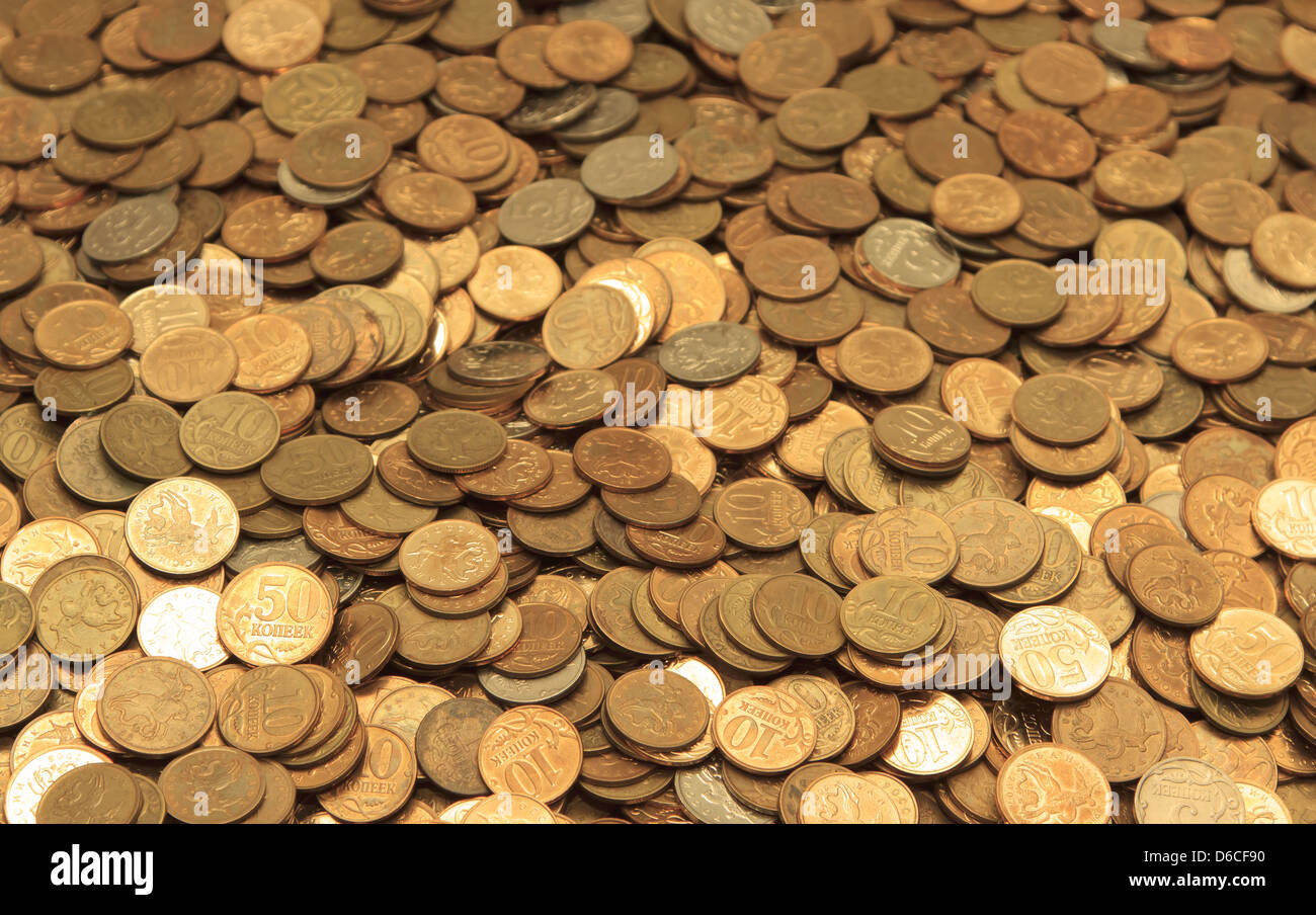full frame background with mixed coins Stock Photo - Alamy
