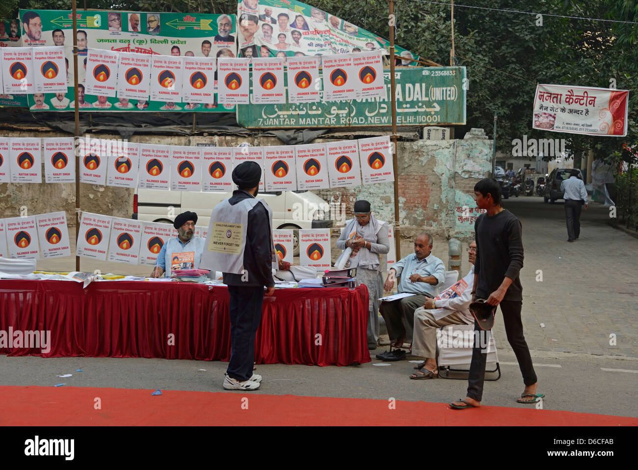 Sikh protest political rally tolstoy road new delhi india hi-res stock ...