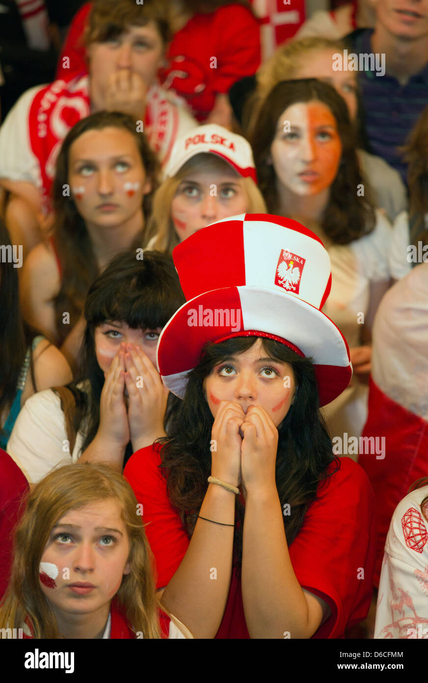 Poznan, Poland, fan mile at Plac Wolnosci during their UEFA Euro 2012 ...