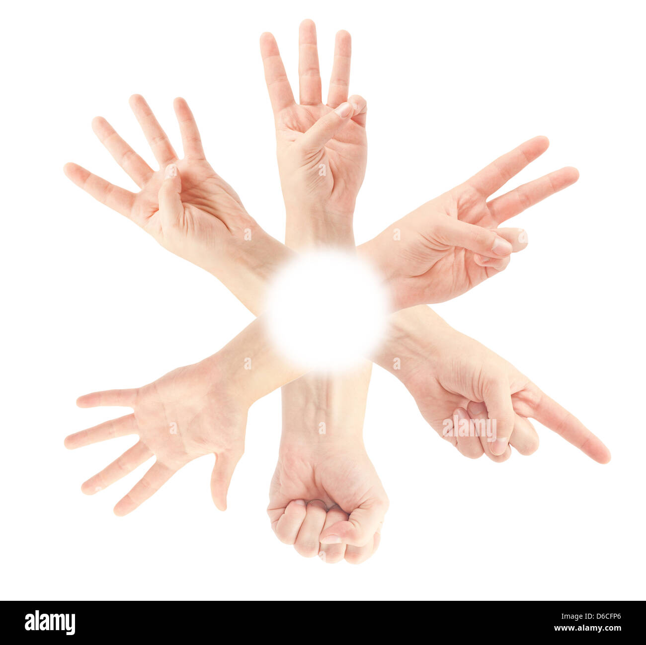 Counting man hands (0 to 5) isolated on white background Stock Photo ...