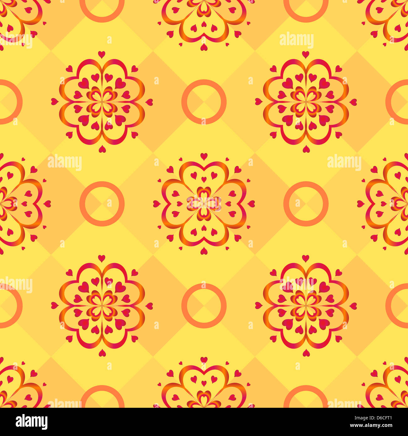 Background, red pattern on yellow Stock Photo - Alamy