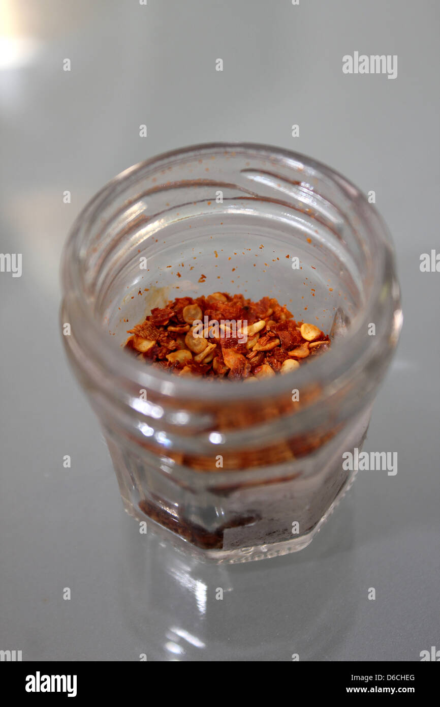 hot chilli flakes Stock Photo - Alamy