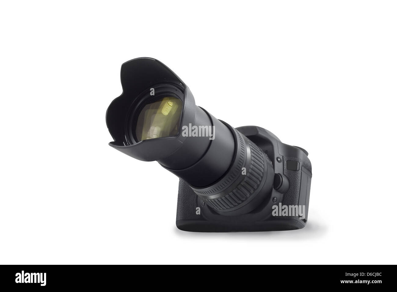 Big photocamera isolated over white Stock Photo - Alamy