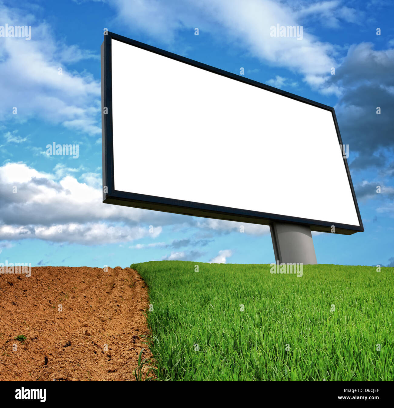 Empty white billboard Stock Photo - Alamy