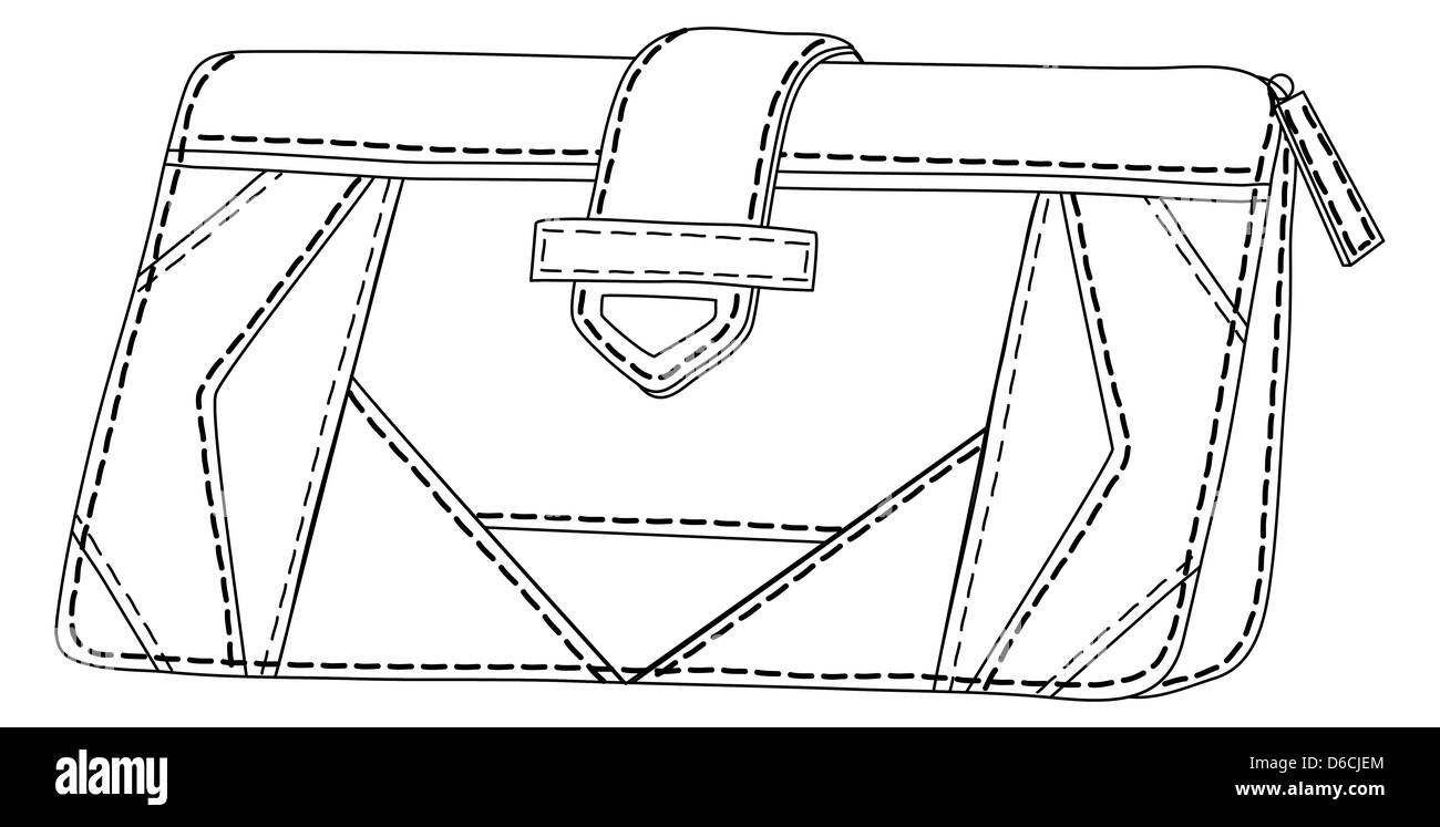 Wallet bag drawing hi-res stock photography and images - Alamy