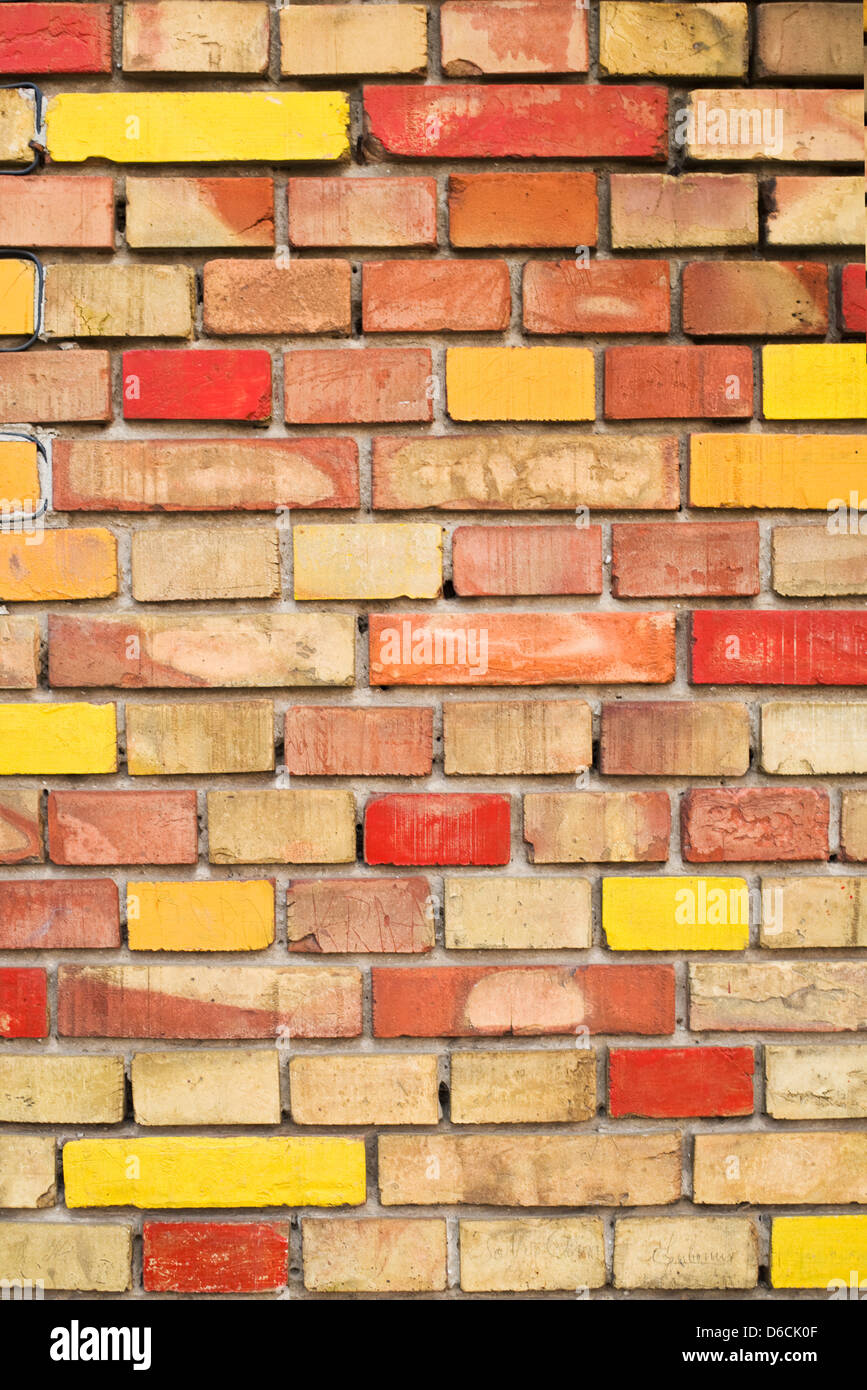 Weathered stained brick wall, urban scene background Stock Photo - Alamy