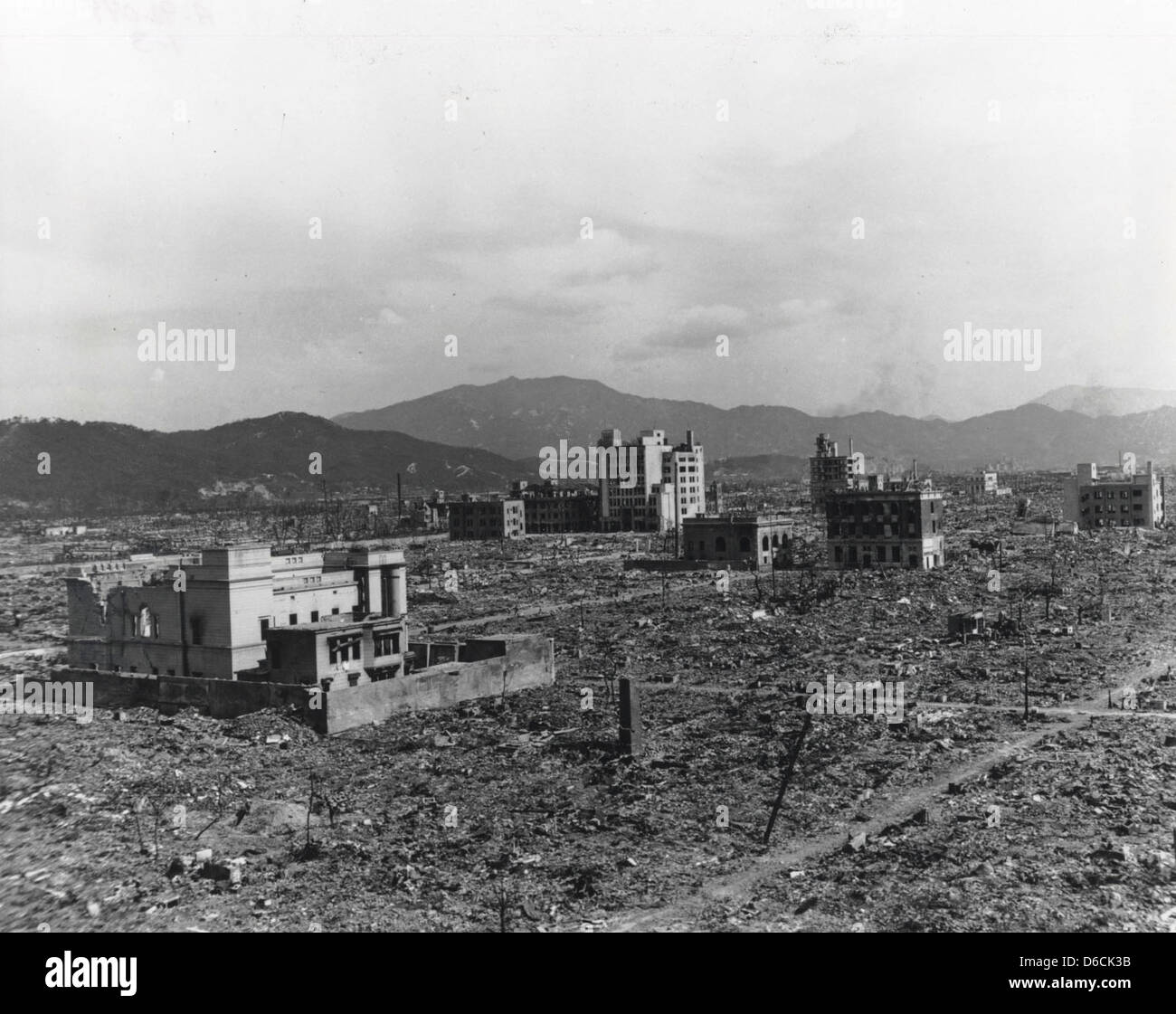 A photograph from October 26, 1945, showing Hiroshima post-World War II ...