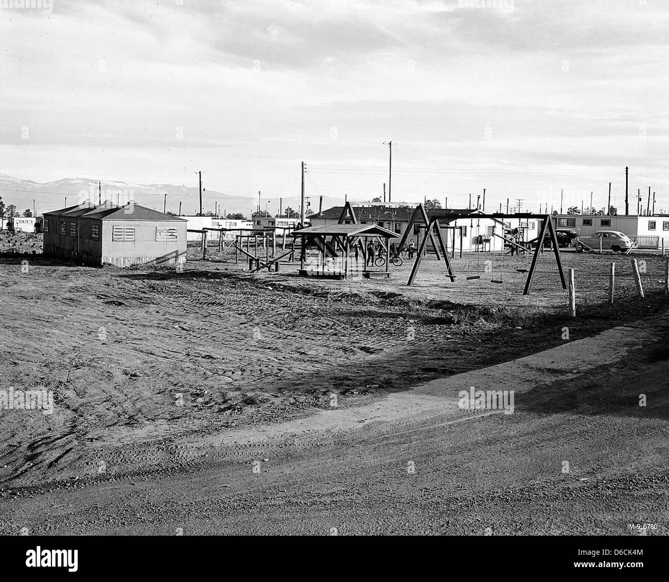 This photograph depicts a housing area at Los Alamos National ...