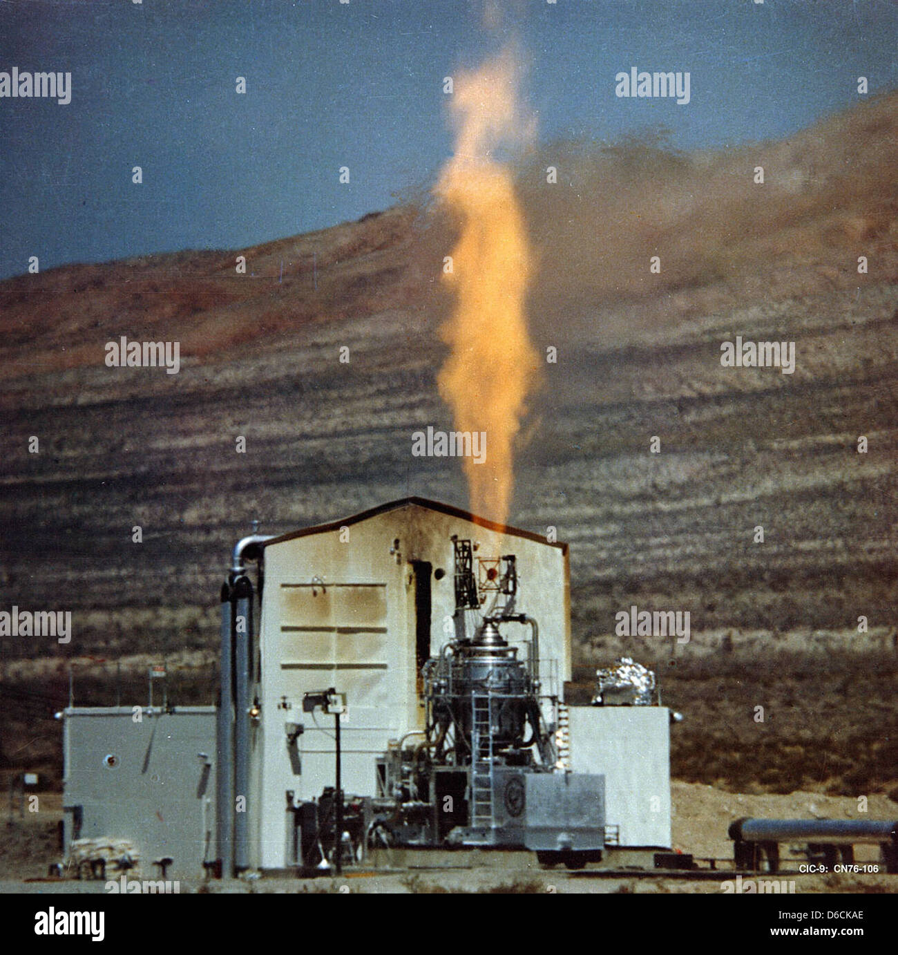 This image depicts the operation of *Kiwi A*, a critical nuclear ...