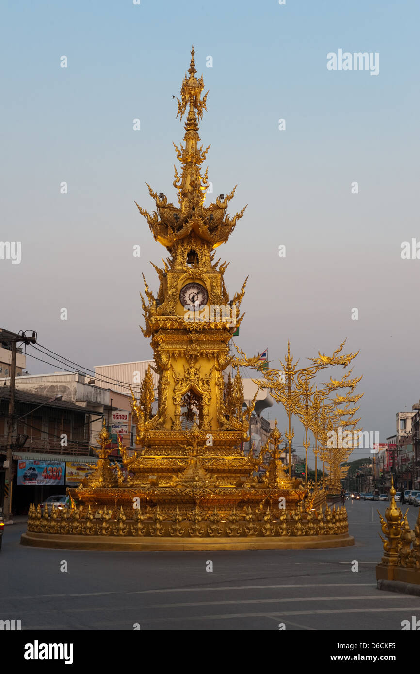 Chiang Rai, Thailand, as a clock tower roundabout Stock Photo - Alamy