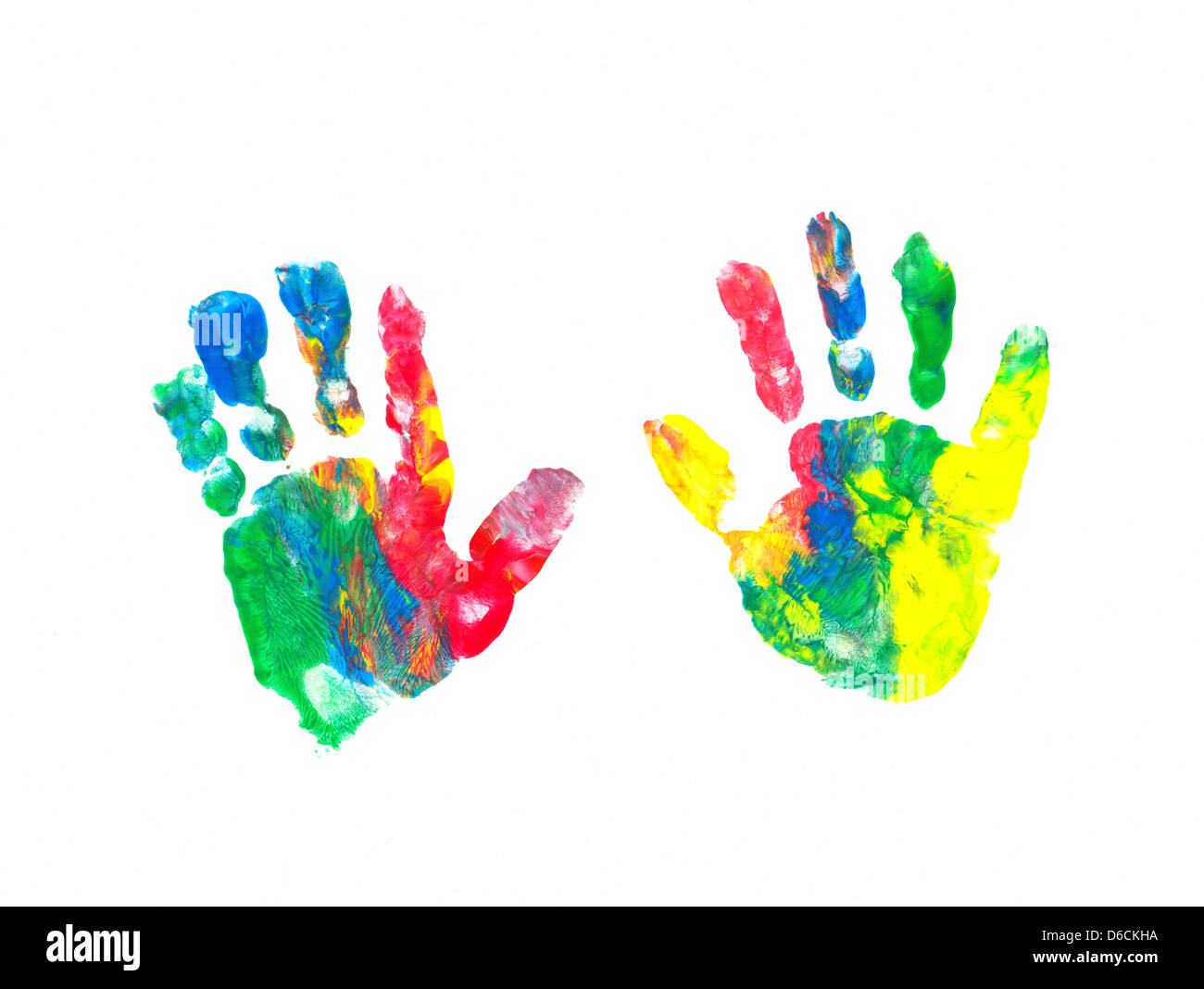 Multi colored children's hands Stock Photo - Alamy
