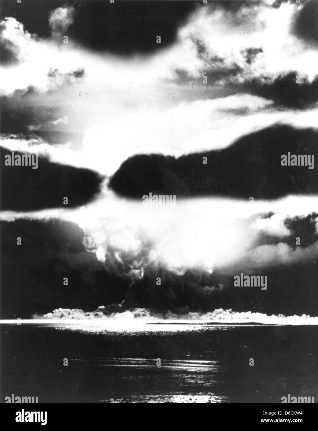 This photograph, taken from Sandstone-110, documents the U.S. atomic ...