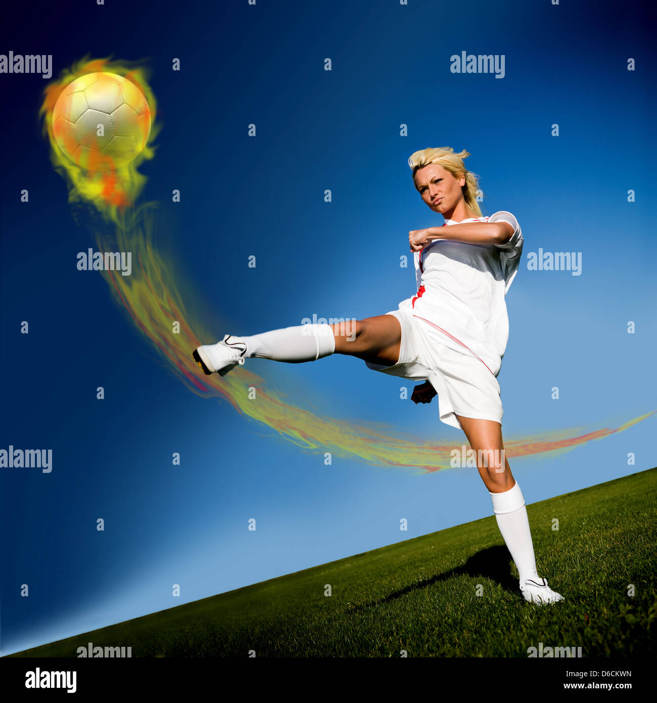 Girl scoring goal hi-res stock photography and images - Alamy