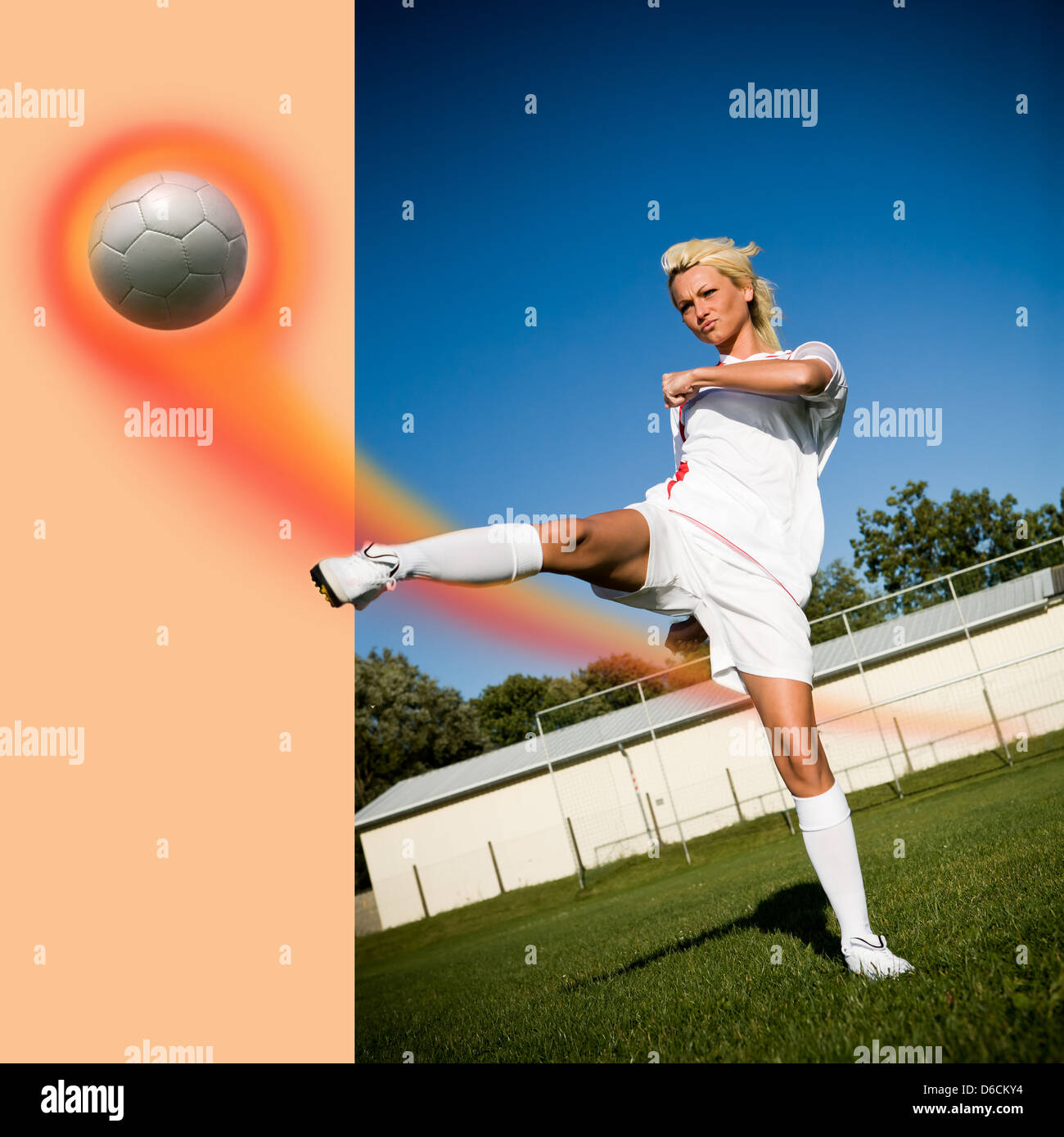 Girl scoring goal hi-res stock photography and images - Alamy