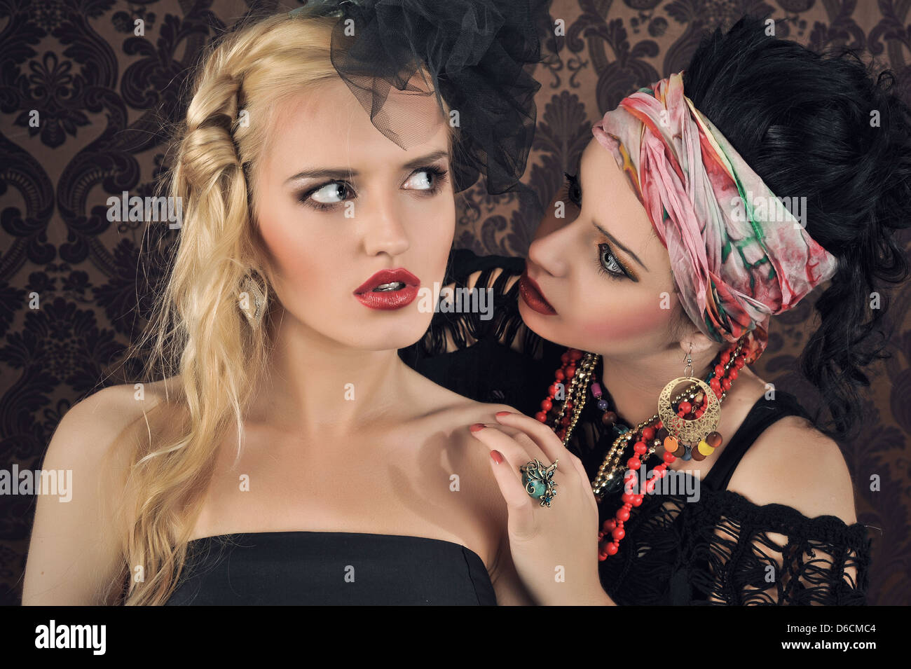 Portrait of two gorgeous woman Stock Photo - Alamy