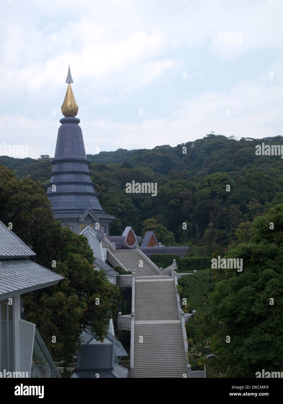 Phra Mahathat Noppha methanidon stupa temple on Doi Intanon mountain ...