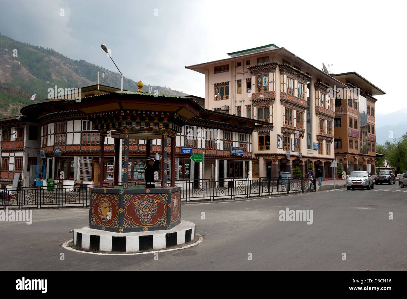 Thimphu, Bhutan, traffic cop in the traffic control Stock Photo - Alamy