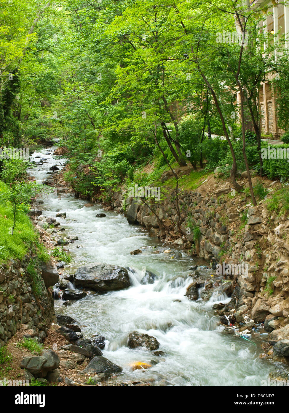 Forest stream running over rocks in Tehran, Iran Stock Photo - Alamy