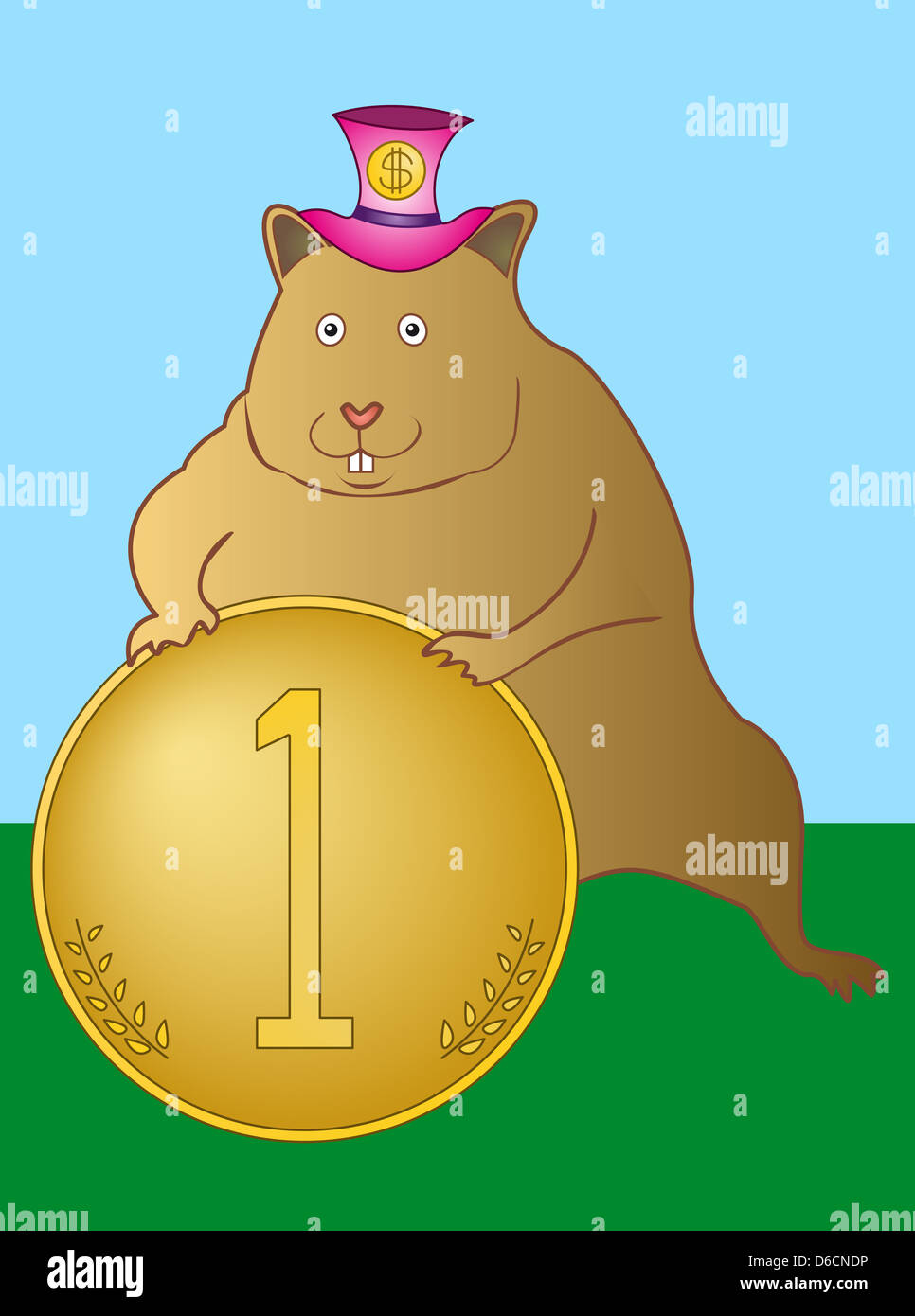 Hamster with a coin Stock Photo - Alamy