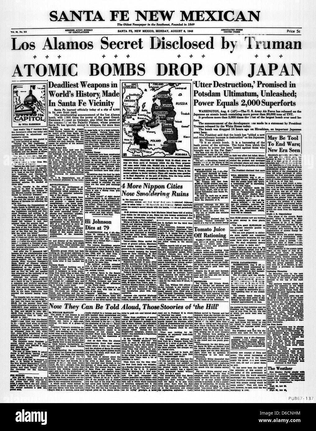 This 1945 image from the New Mexican newspaper covers the development ...
