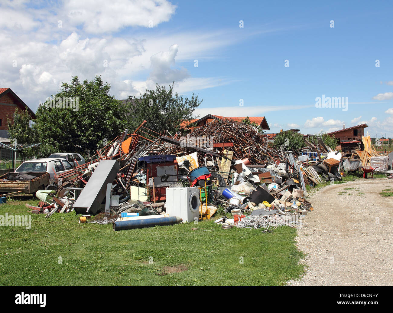 A big pile of all the different kinds of scrap iron, ready for ...
