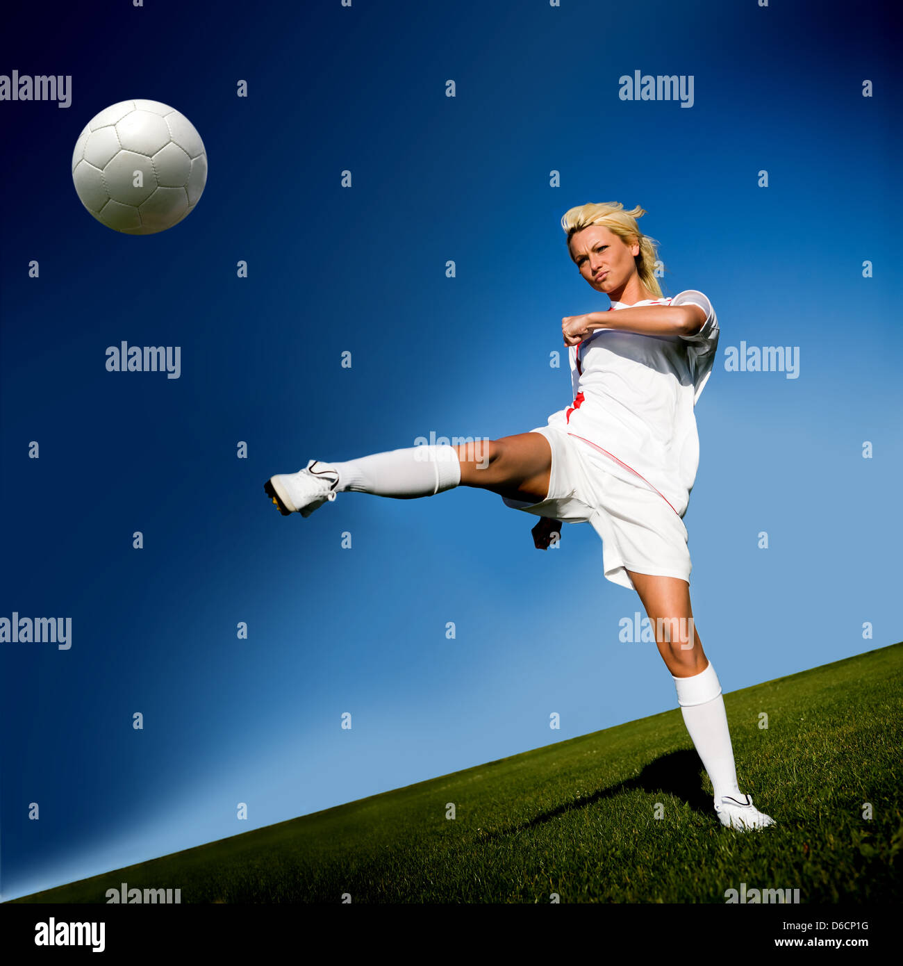 Girl scoring goal hi-res stock photography and images - Alamy