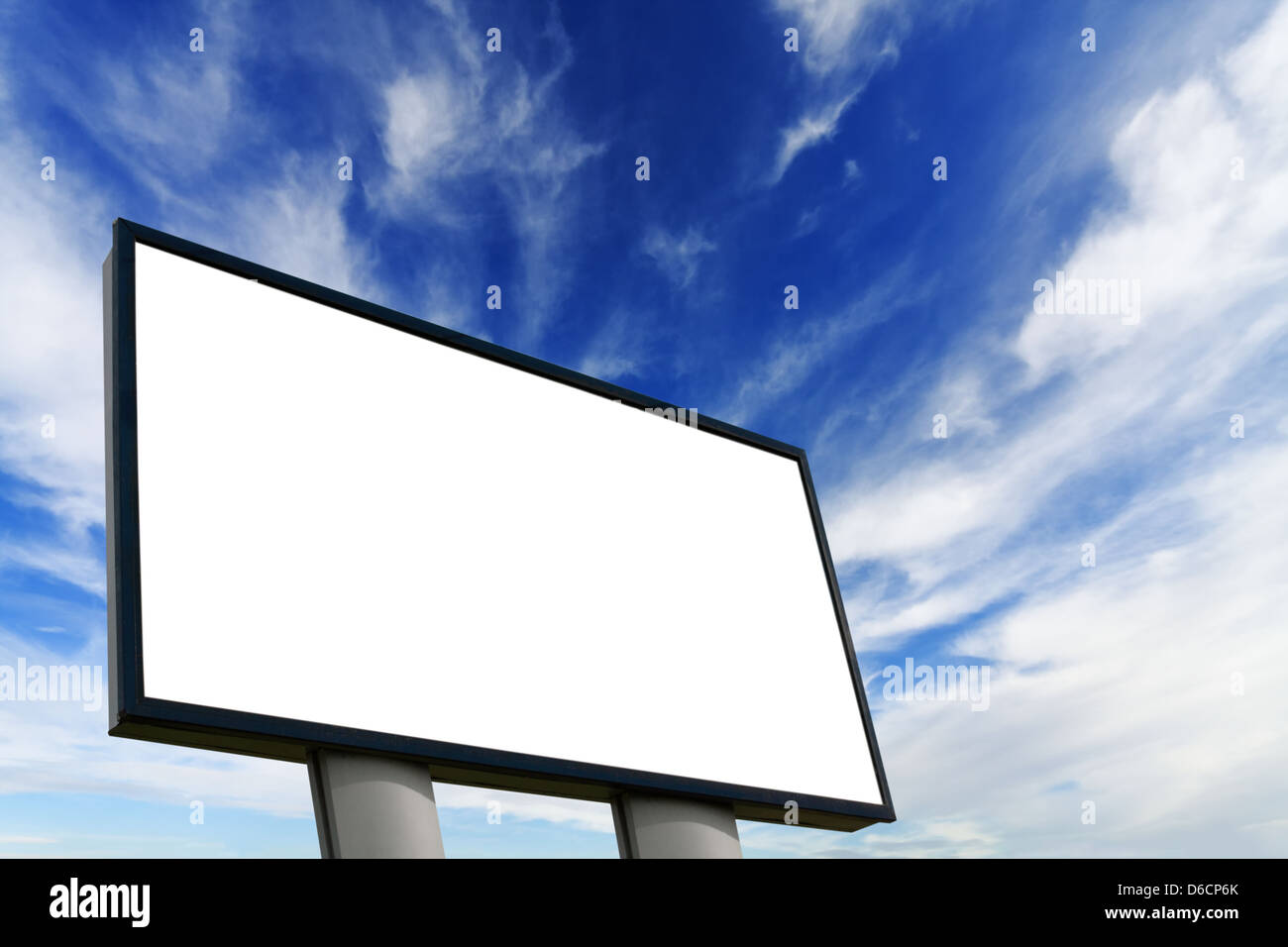 Empty billboard on blue sky Stock Photo - Alamy