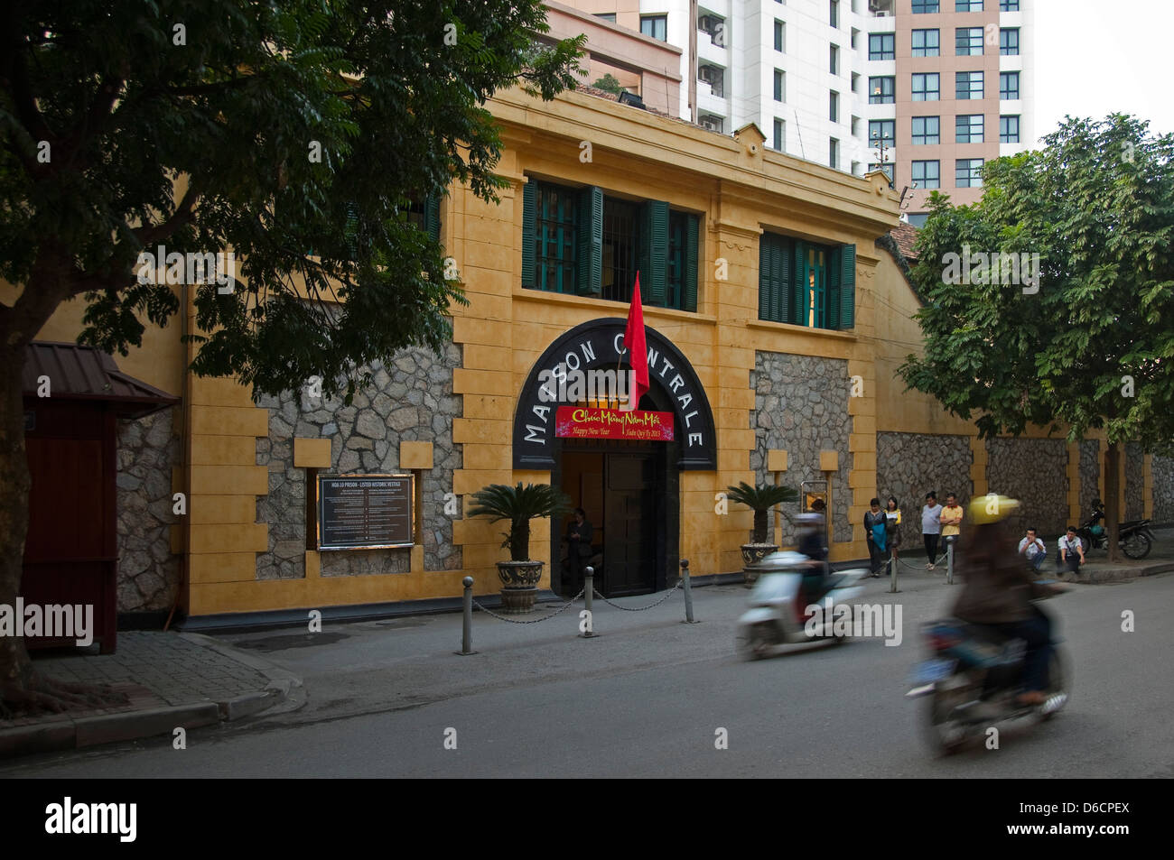 Horizontal street view of the outside of Hoa Lo Prison Museum, Hỏa Lò ...