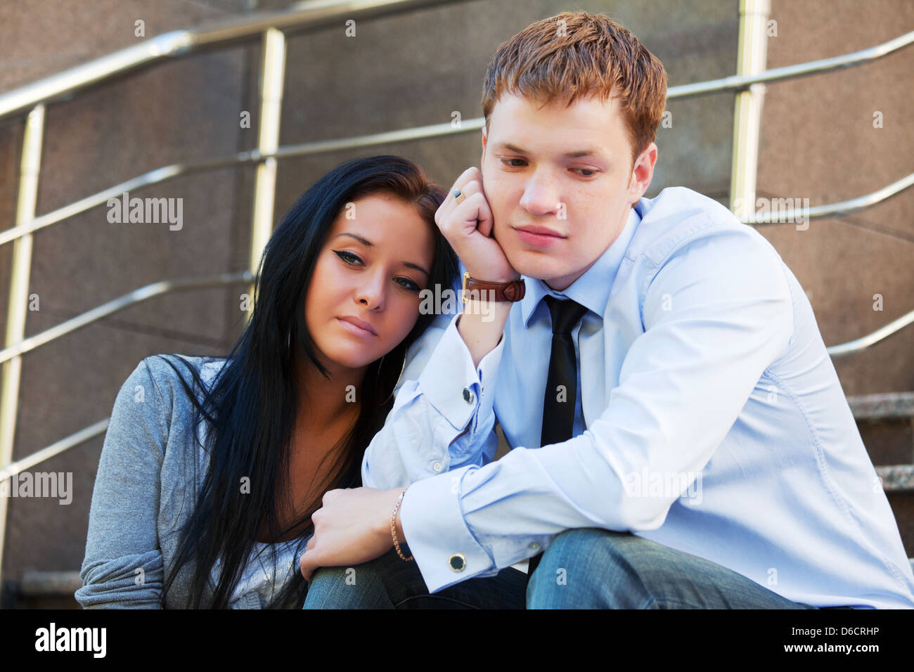 Young couple in depression Stock Photo - Alamy