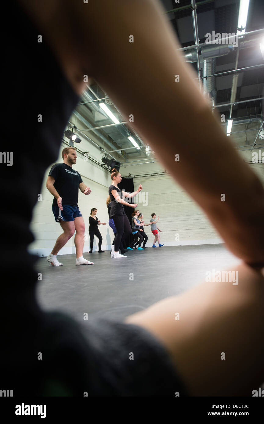 A group of performers at SITI Suzuki Method of Actor Training workshop ...