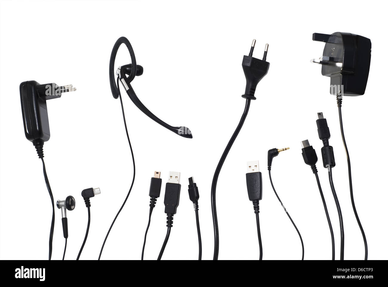 black cords and cables Stock Photo - Alamy