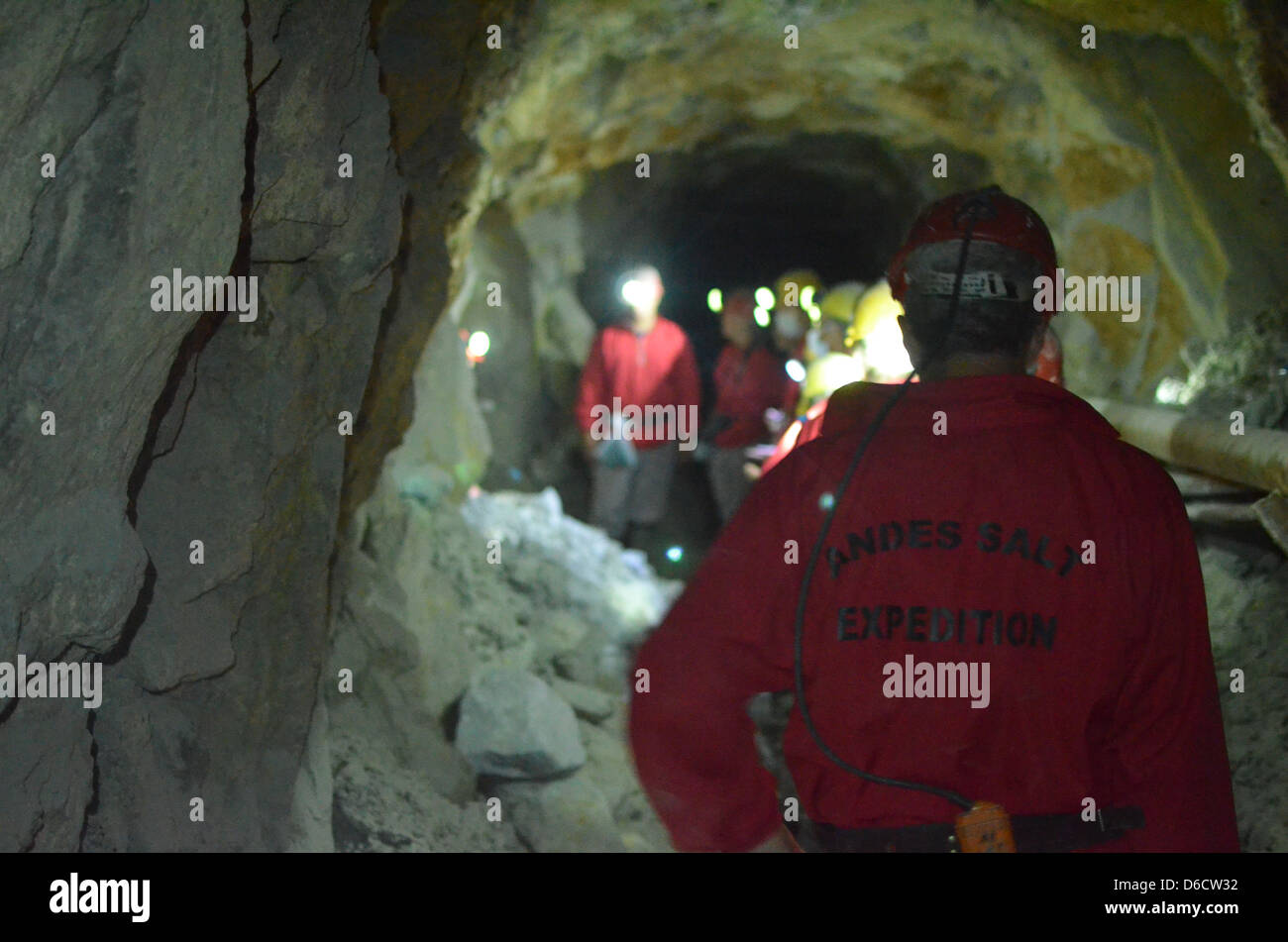 miners and visitors inside the Cerro Rico silve rmines, Potosi, Bolivia ...