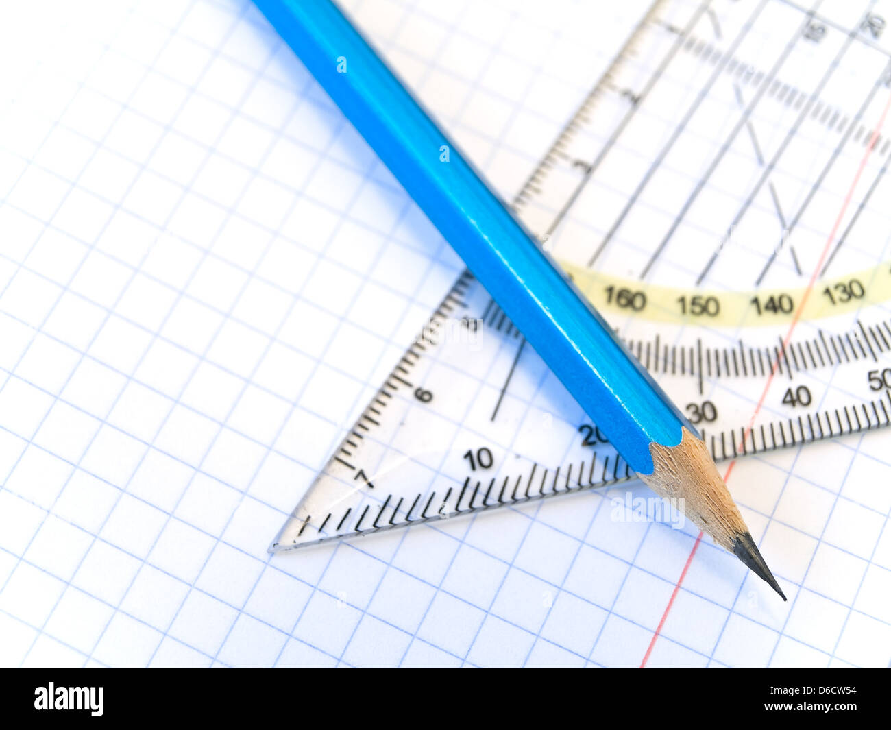 triangle and pencil Stock Photo - Alamy