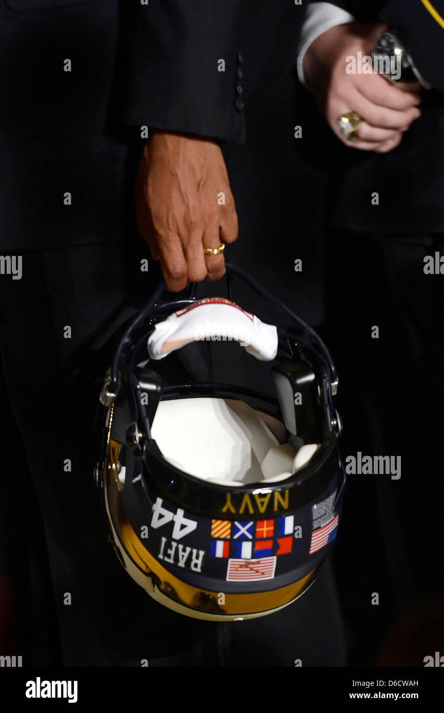 Navy football helmet team ceremony hi-res stock photography and images ...