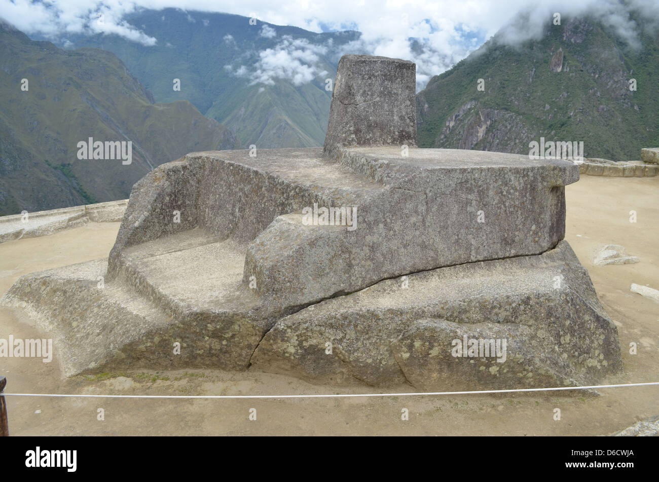 the Intihuatana, or Sacred stone, at Machu Picchu Stock Photo - Alamy