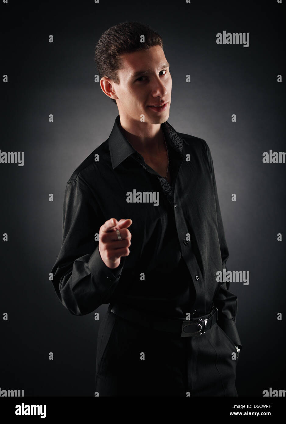 Low key portrait of the man Stock Photo - Alamy