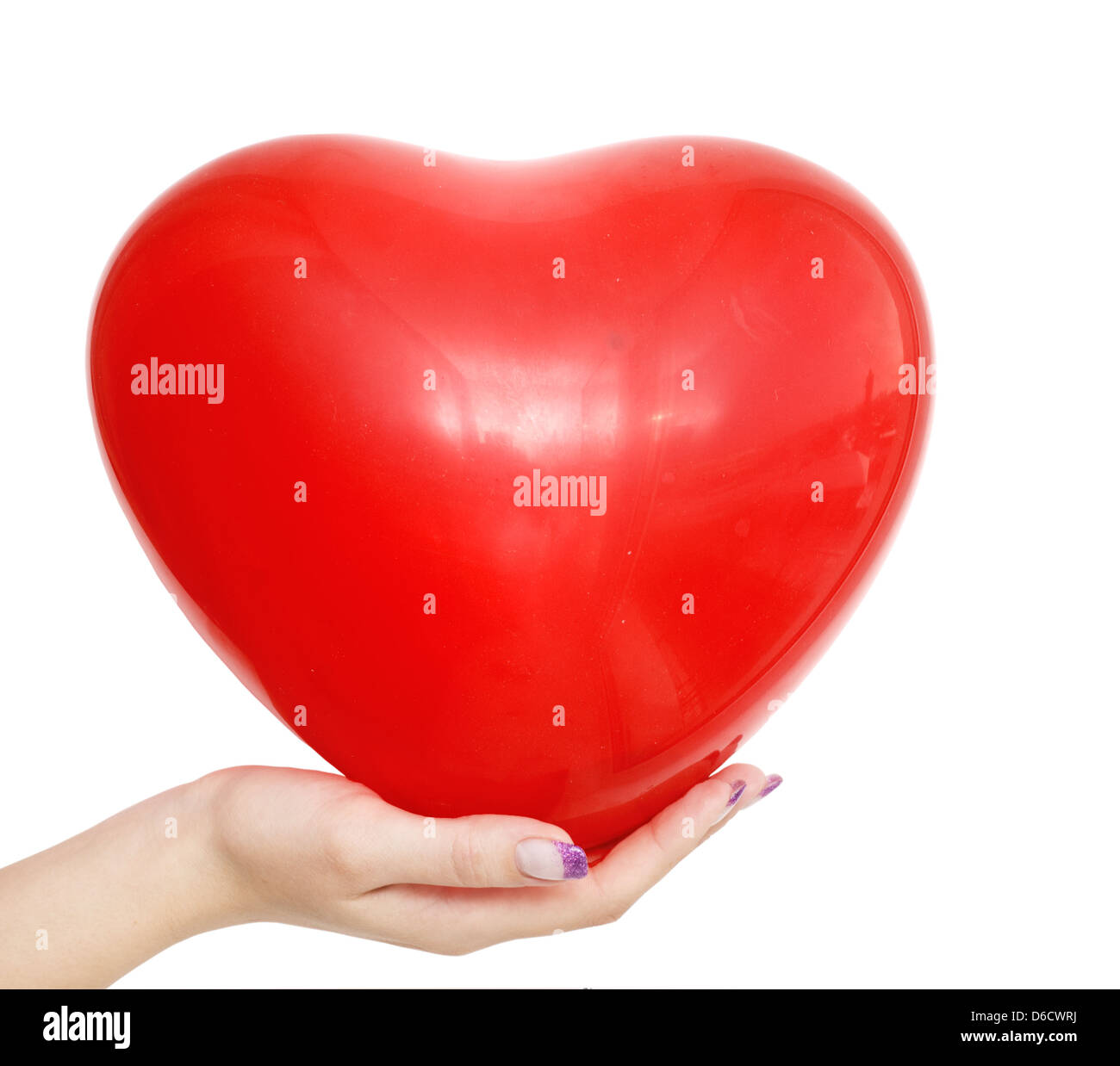 heart balloon in hand Stock Photo - Alamy