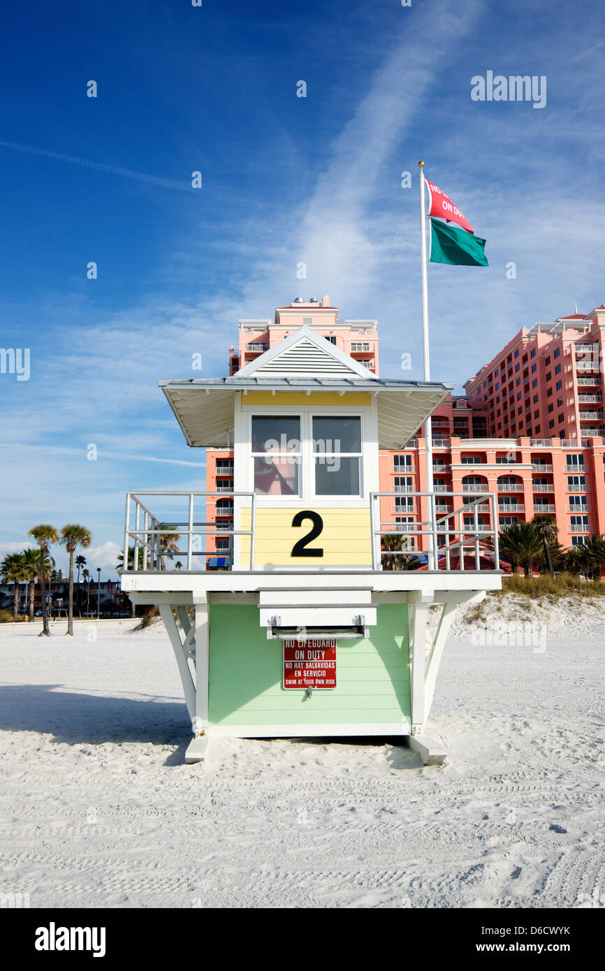 Lifeguard station on beach in Clearwater, Florida Stock Photo - Alamy