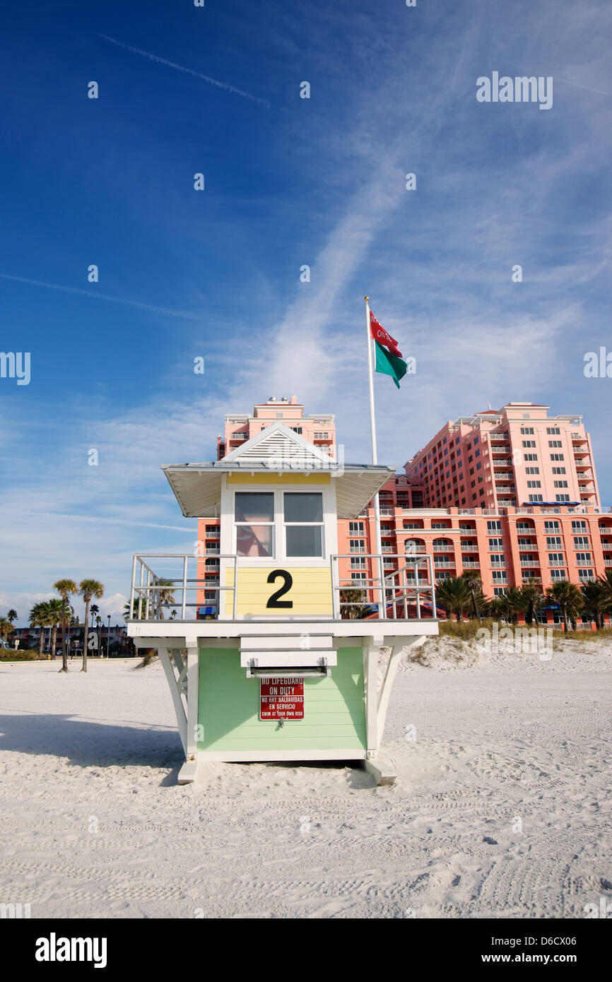 Lifeguard station on beach in Clearwater, Florida Stock Photo - Alamy