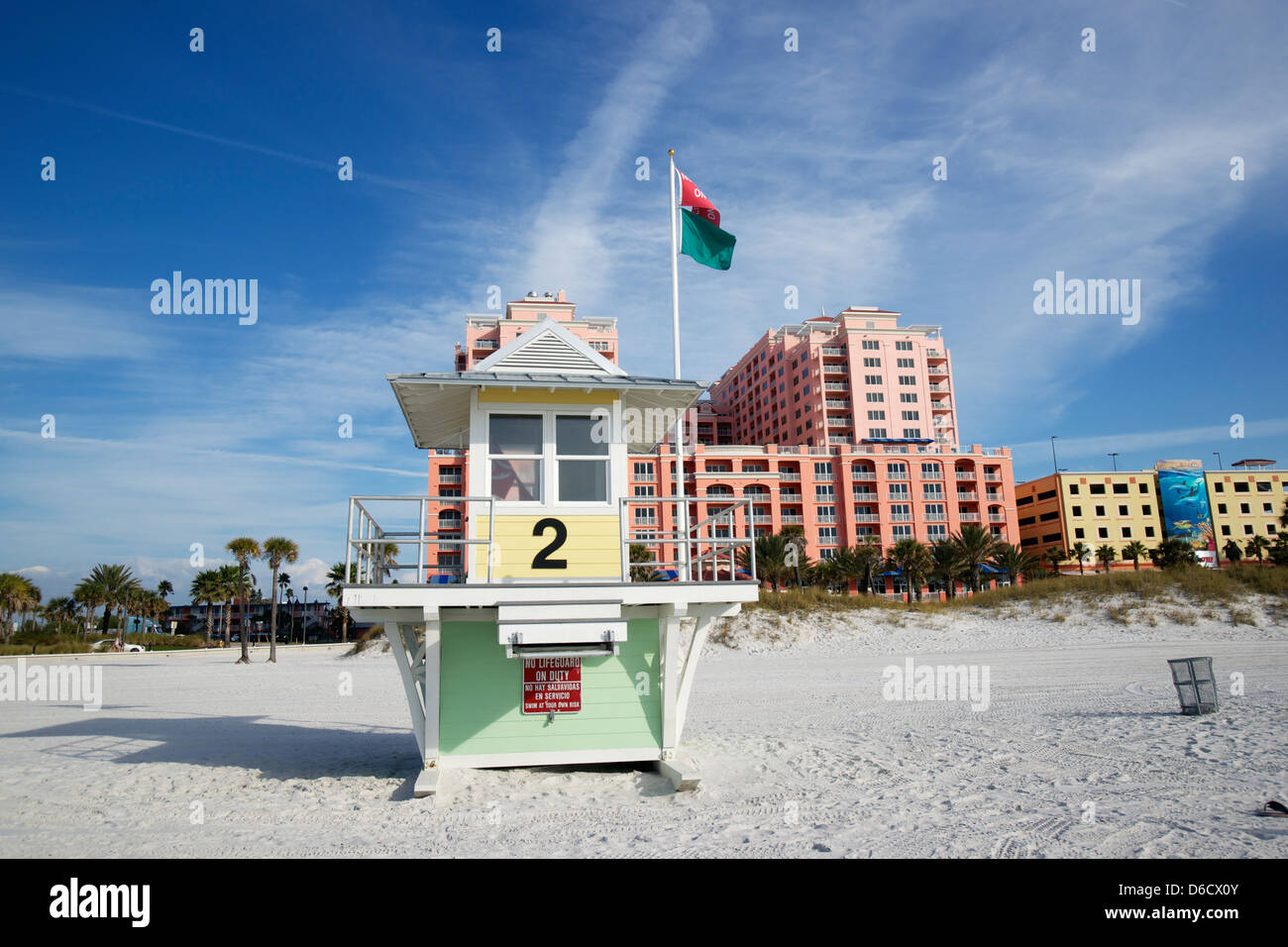 Lifeguard station on beach in Clearwater, Florida Stock Photo - Alamy
