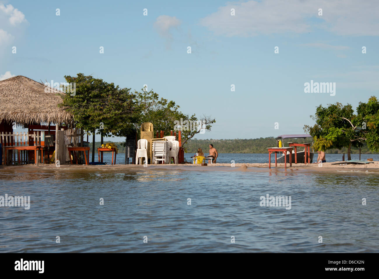 Brazil, Amazon, Alter Do Chao. Famous Alter Do Chao beach during the ...