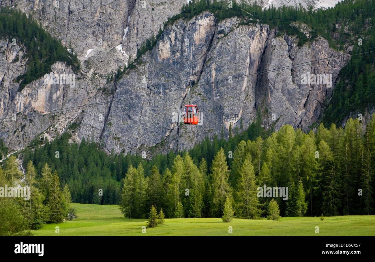 Cable Car in Alps Stock Photo - Alamy