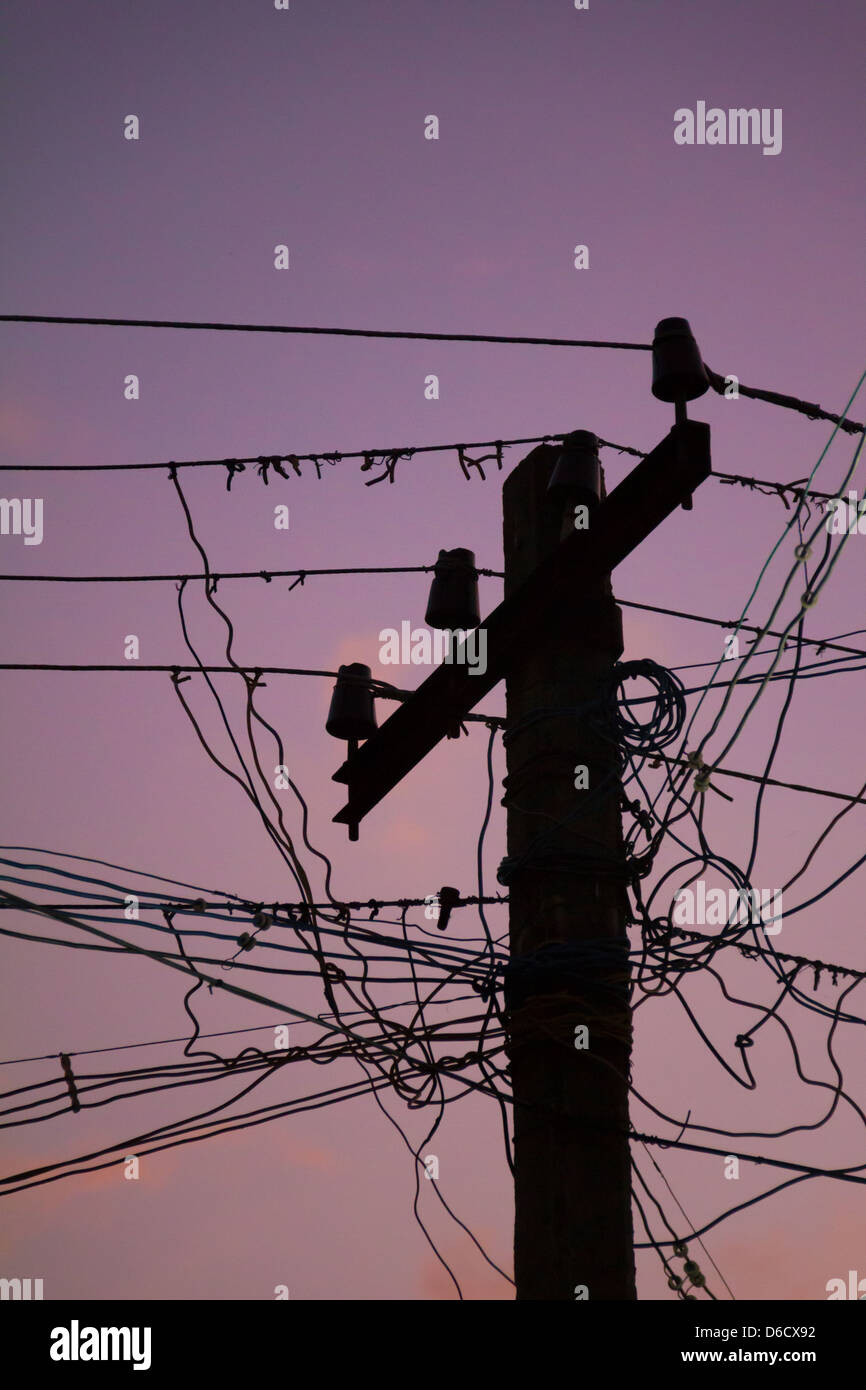 Unsafe electric connections hi-res stock photography and images - Alamy