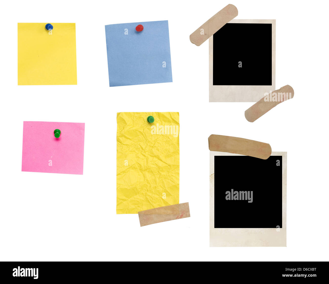 empty photo frame and colored blanks Stock Photo - Alamy